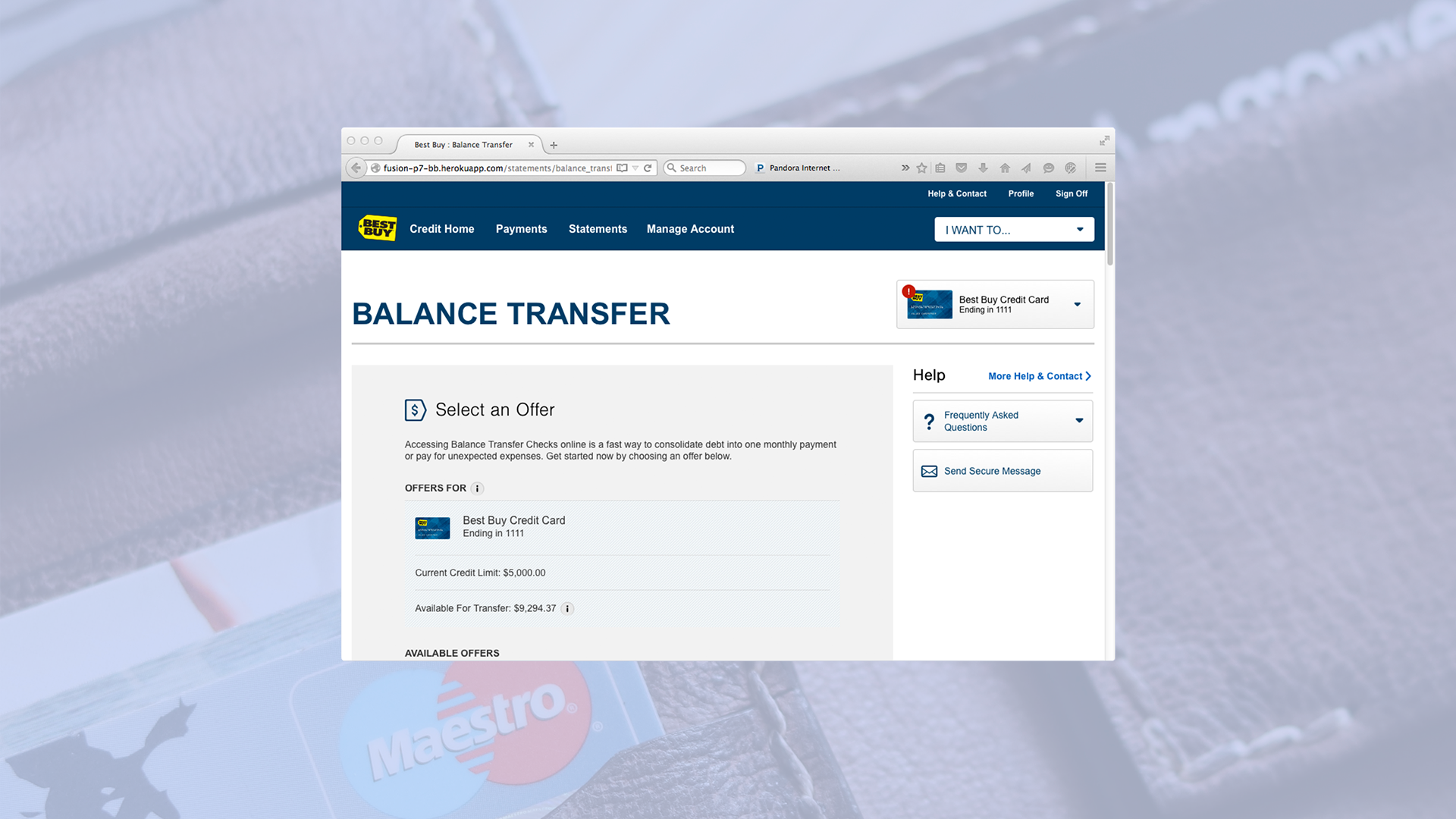 Chuck McQuilkin - Citi Balance Transfer Module Case Study